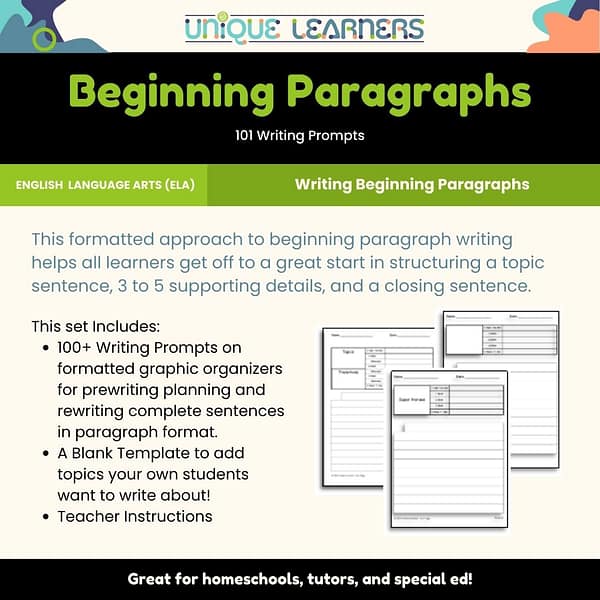 Formatted Paragraph Writing for Beginners