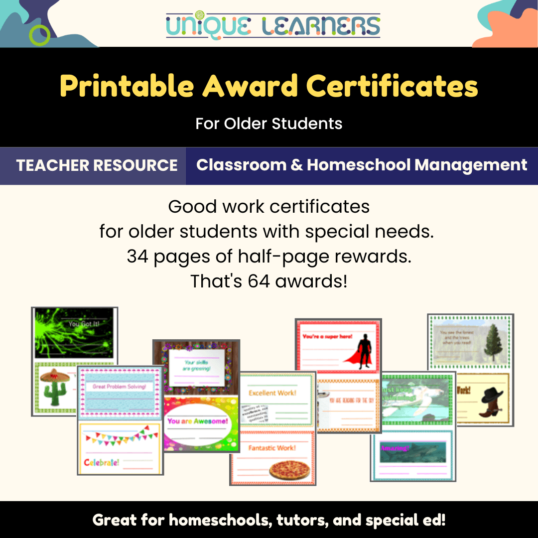 Printable Student Awards Certificates